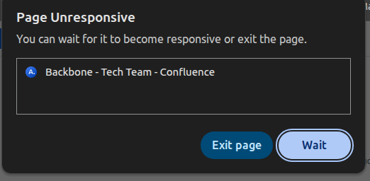 Solved: Confluence page crashing on Google Chrome