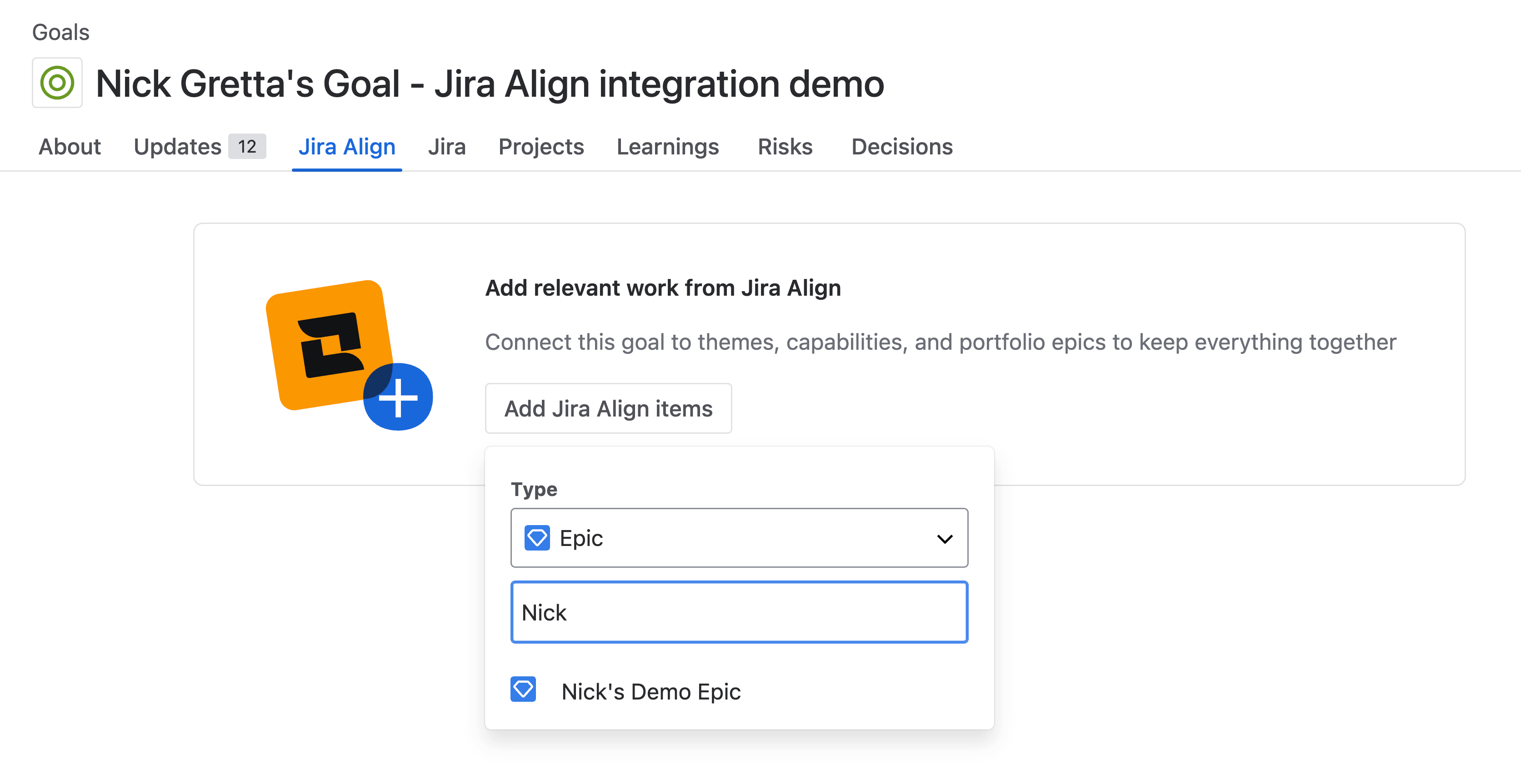 Connecting Atlassian Goals in the platform to Jira... - Atlassian Community