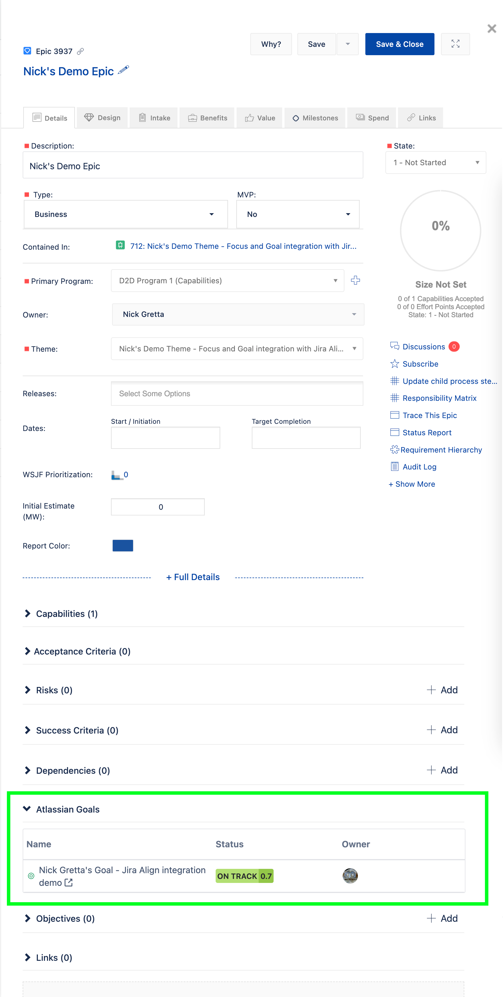 Connecting Atlassian Goals in the platform to Jira... - Atlassian Community