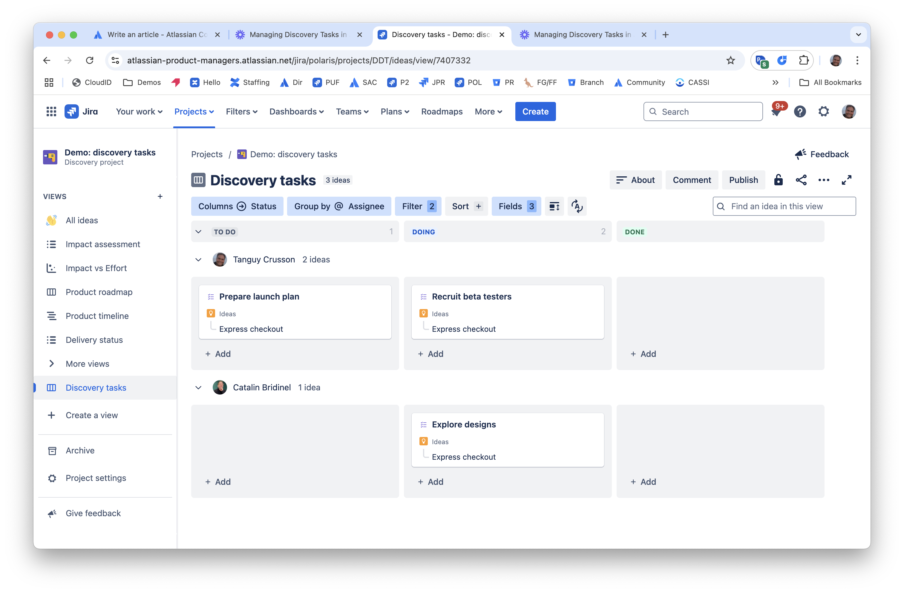 💡 New: manage discovery tasks in JPD (needs the P... - Atlassian Community