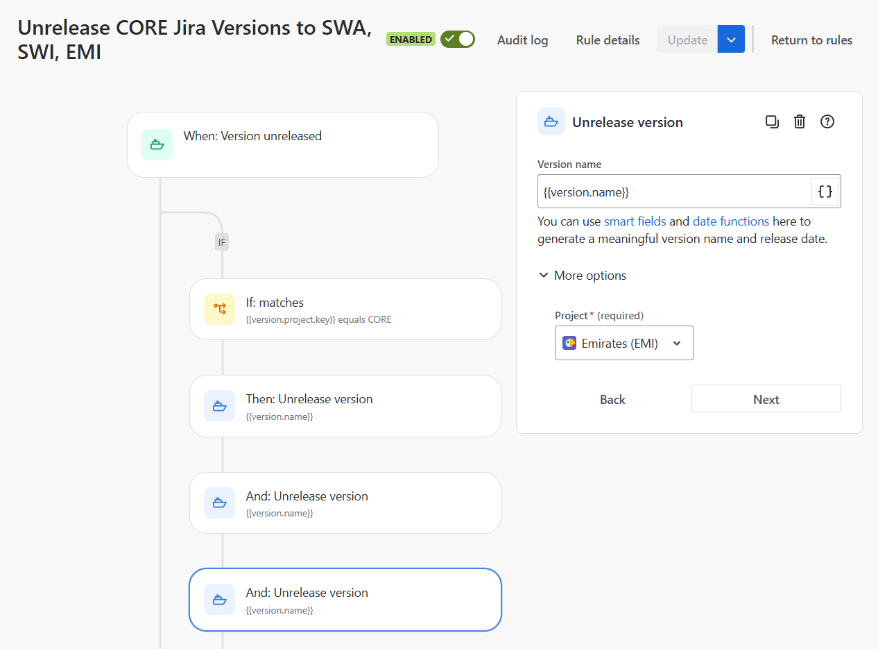 How to Sync Jira Versions Across Projects Using Jira Automation