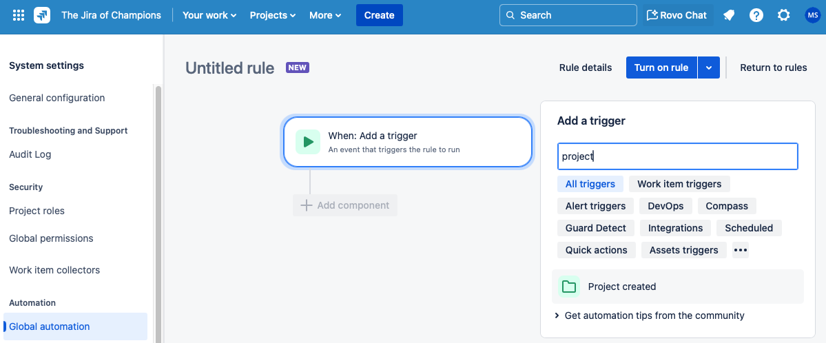 Solved: Jira Automation: Missing triggers