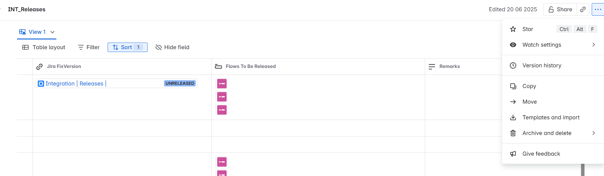 Confluence Database - Missing Export button when h...