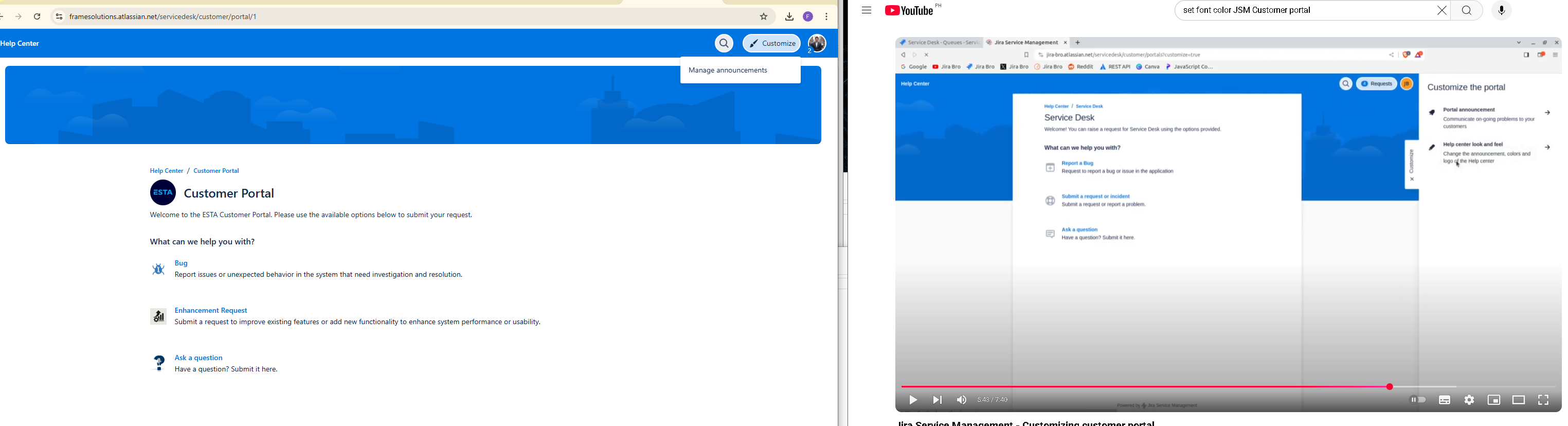 How do I customize my Portal?