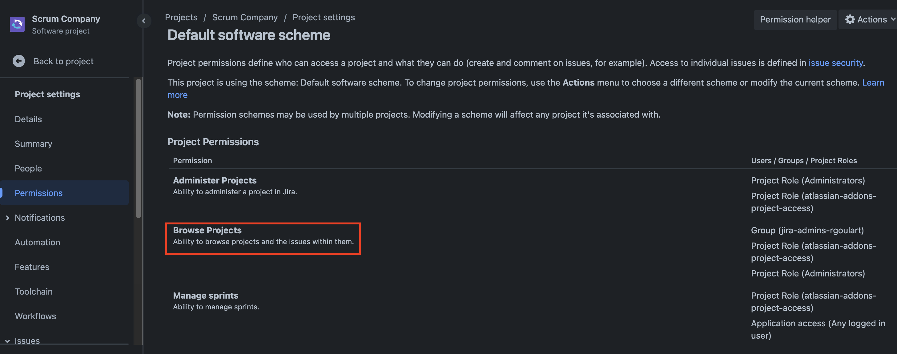 How to allow user(s) to access only specific proje... - Atlassian Community