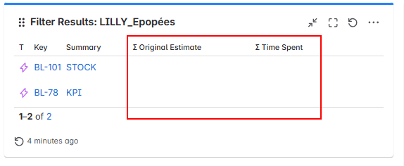 how to show original estimate,remaining estimate a...
