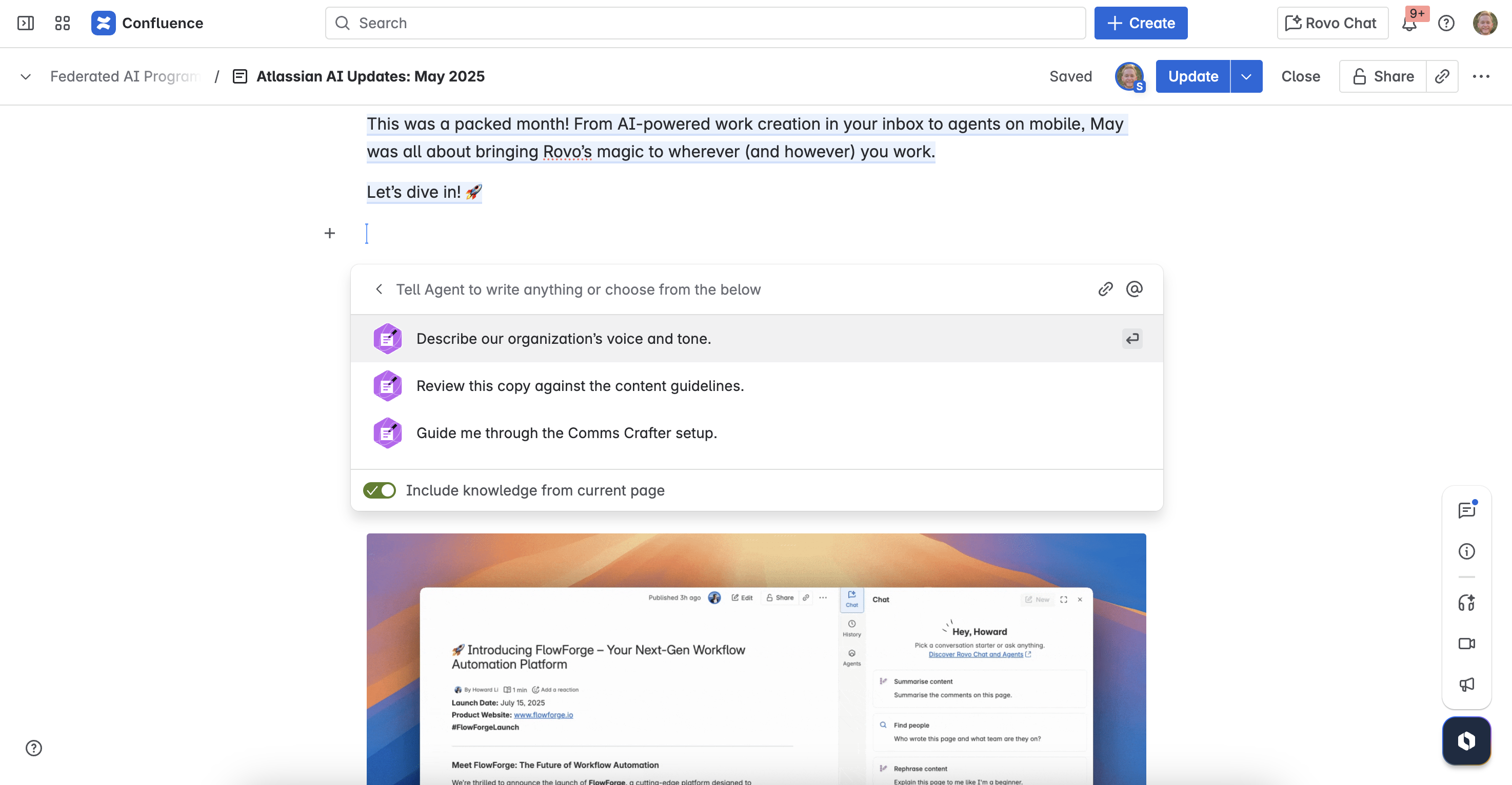 Atlassian's latest and greatest Rovo Releases
