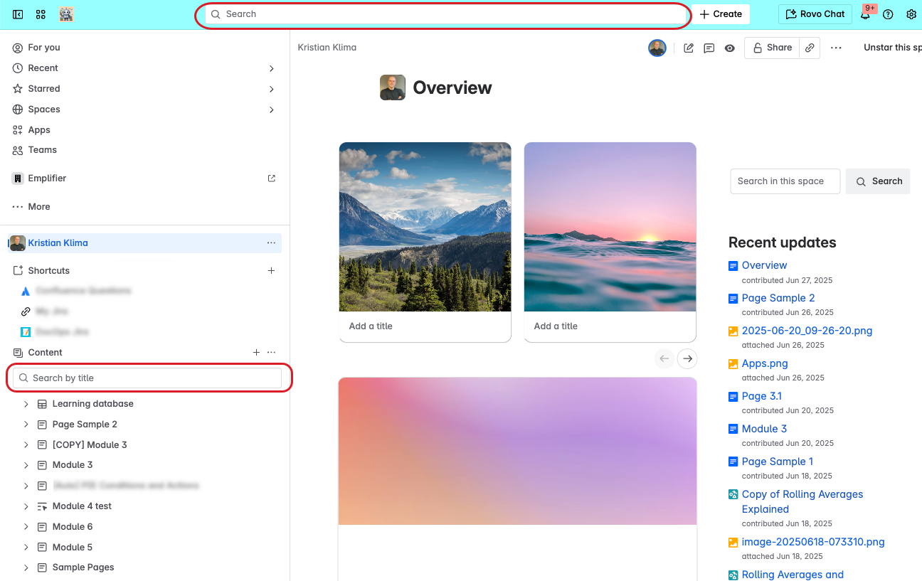 Confluence search fails, it used to work