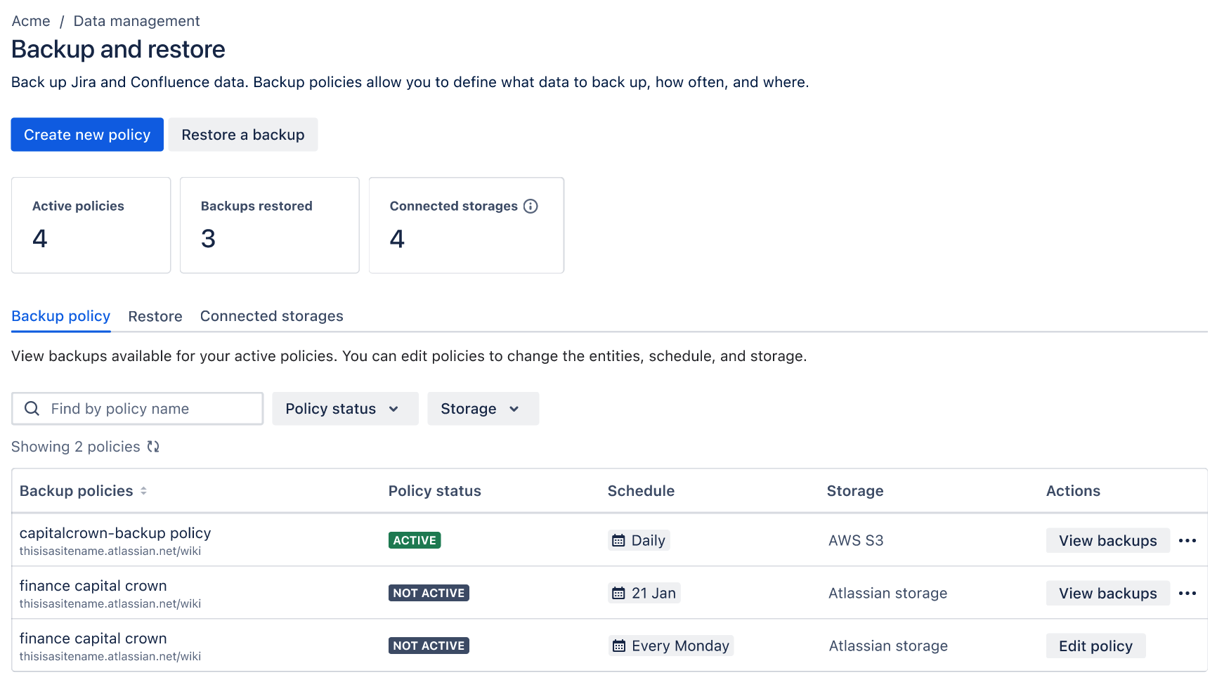 Atlassian's Backup and Restore Experience for Cloud Customers