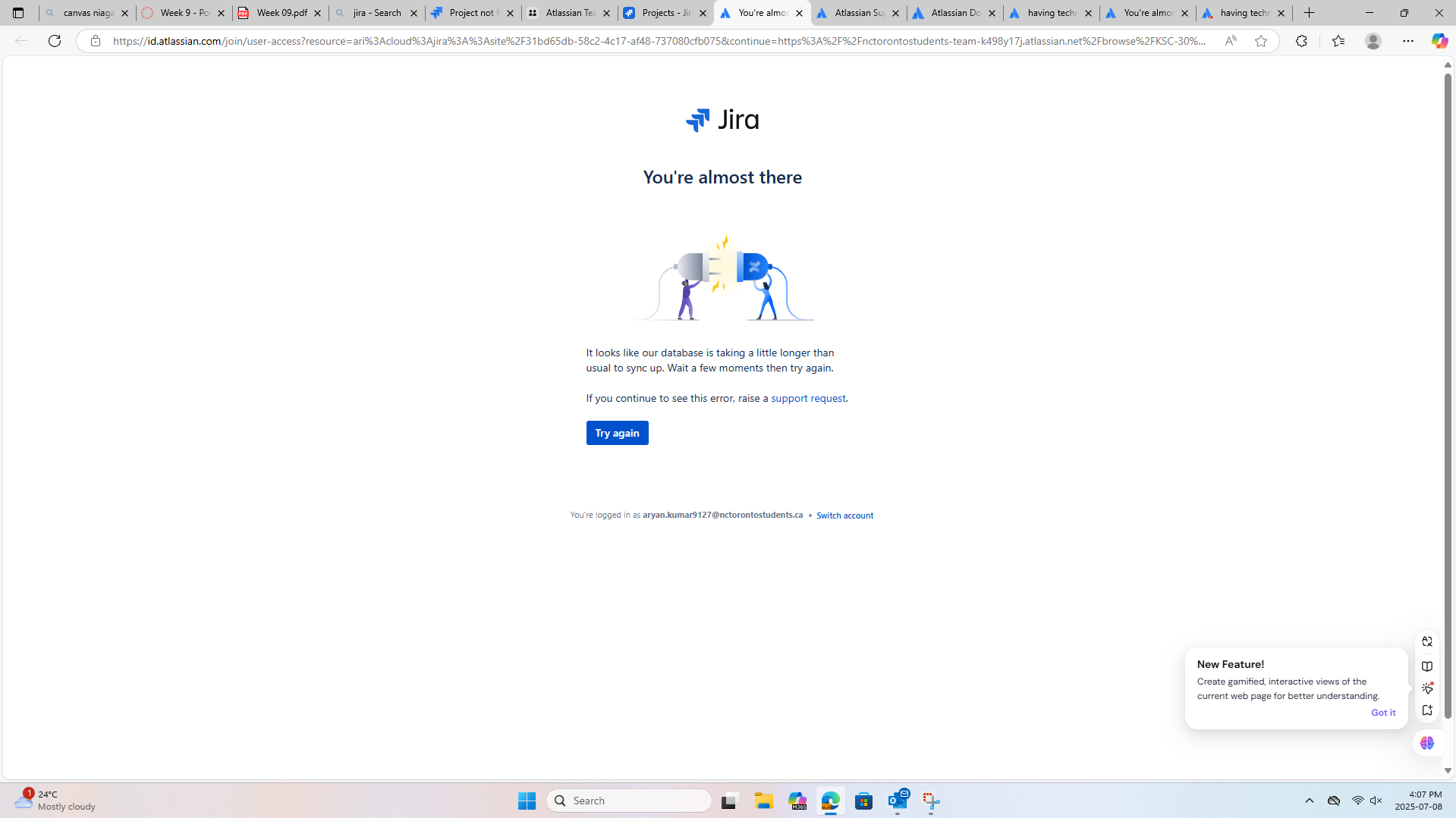 having technical issue in log in jira