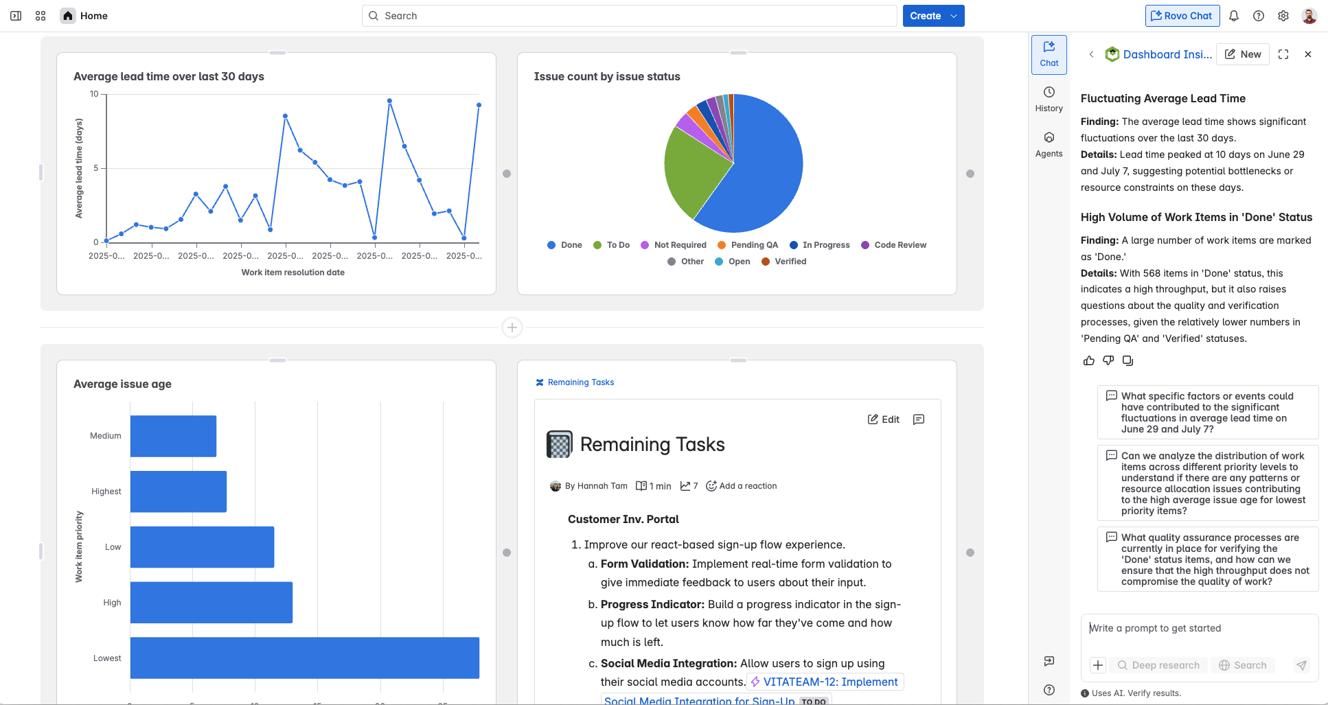 Dashboard Insights now available in Home Dashboa... - Atlassian Community