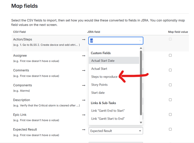 Test cases import via Zephyr Squad - Test steps ca...