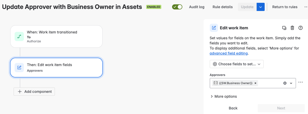 JSM Workflow Approver from Asset Management (Assets) Automation