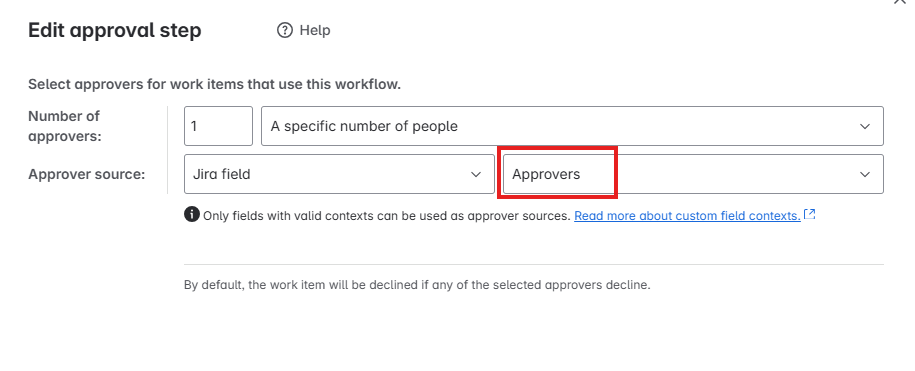 Approval by the user given in form in JSM Workflow