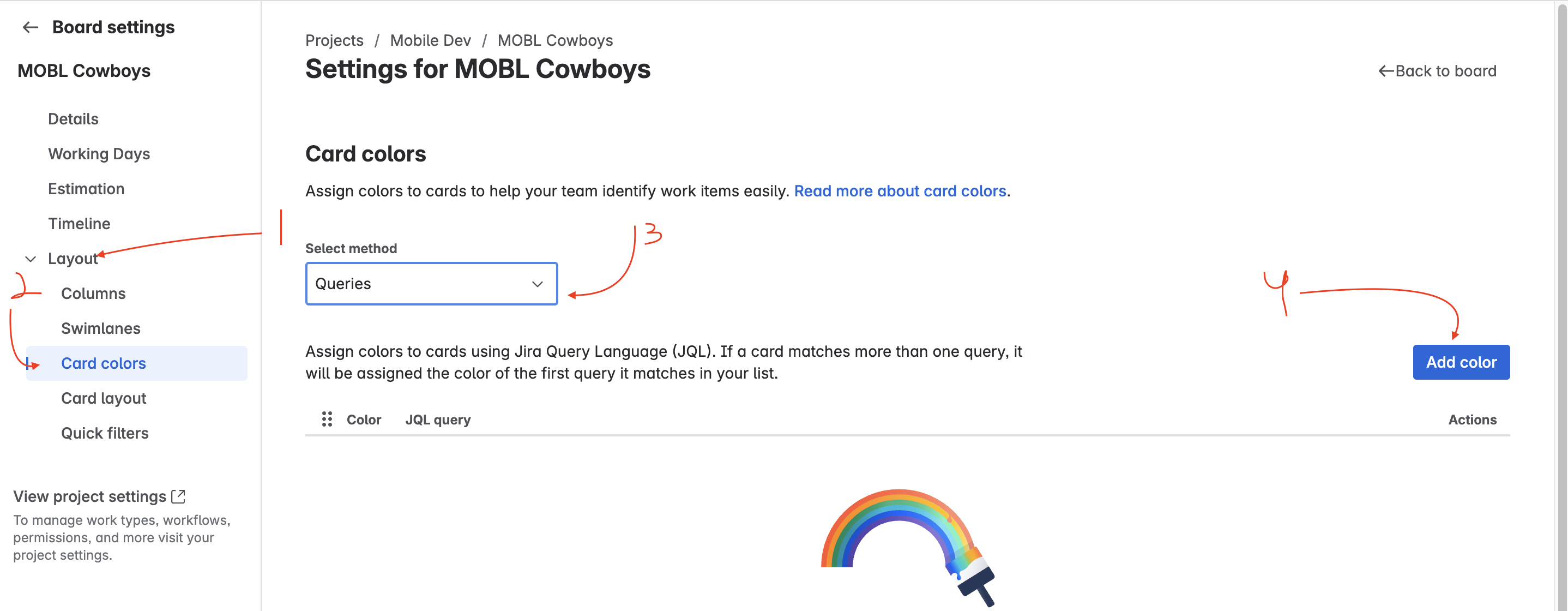 Solved: How do I set CARD COLORS in the new Jira layout?