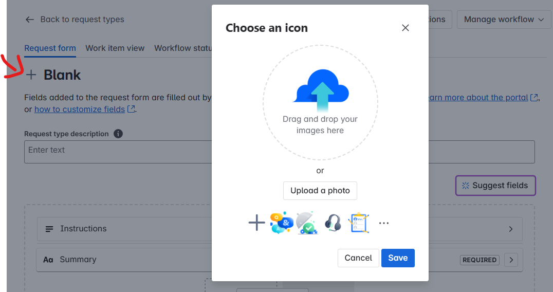 How to Remove Uploaded Request Type Icons in JSM?