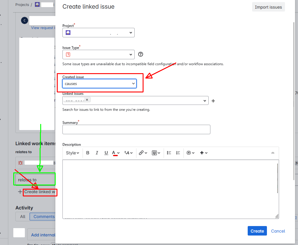 Solved: Change Linked Issues default when creating issue w...