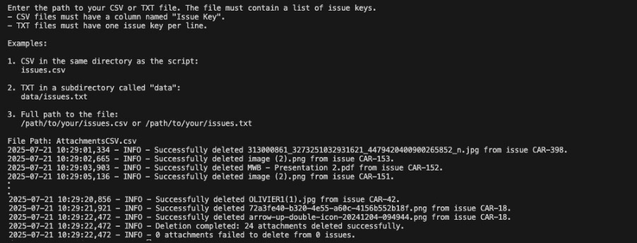 Automate Jira Attachment Deletion With A Python Sc Atlassian Community
