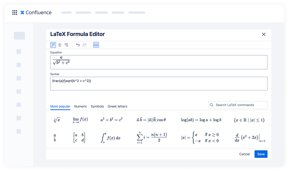 Writing Fractions, Superscripts, and Roots in Conf... - Atlassian Community