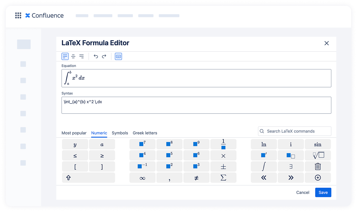 Using LaTeX for Summations, Integrals, and Math Fu... - Atlassian Community