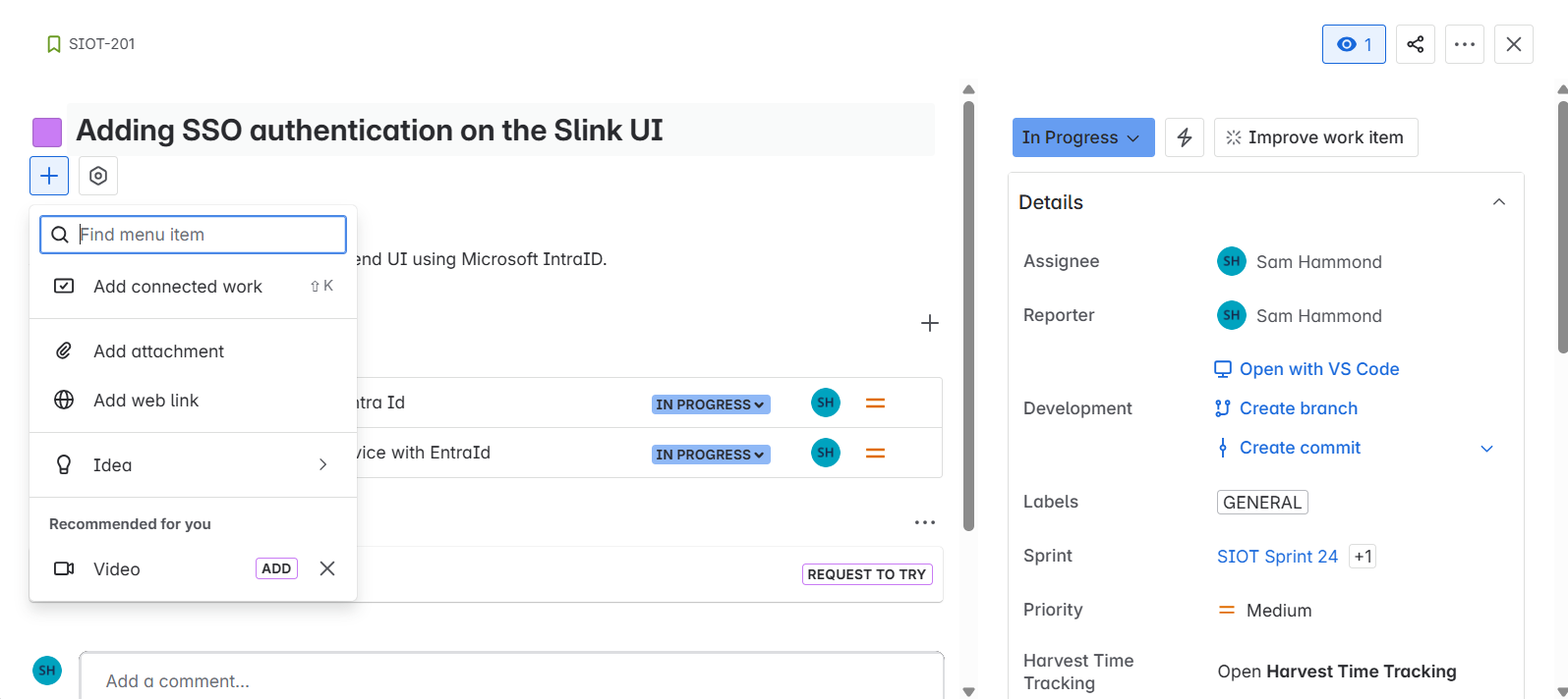 Creating subtasks within epics in the work item pa... - Atlassian Community