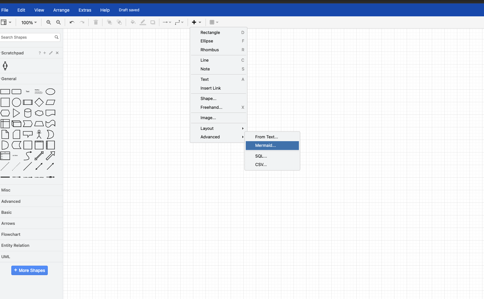Can I edit mermaid diagram created in draw.io macr...