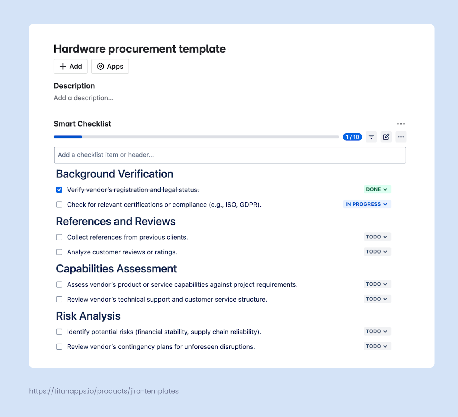 How to Create a Hardware Procurement Template in J... - Atlassian Community