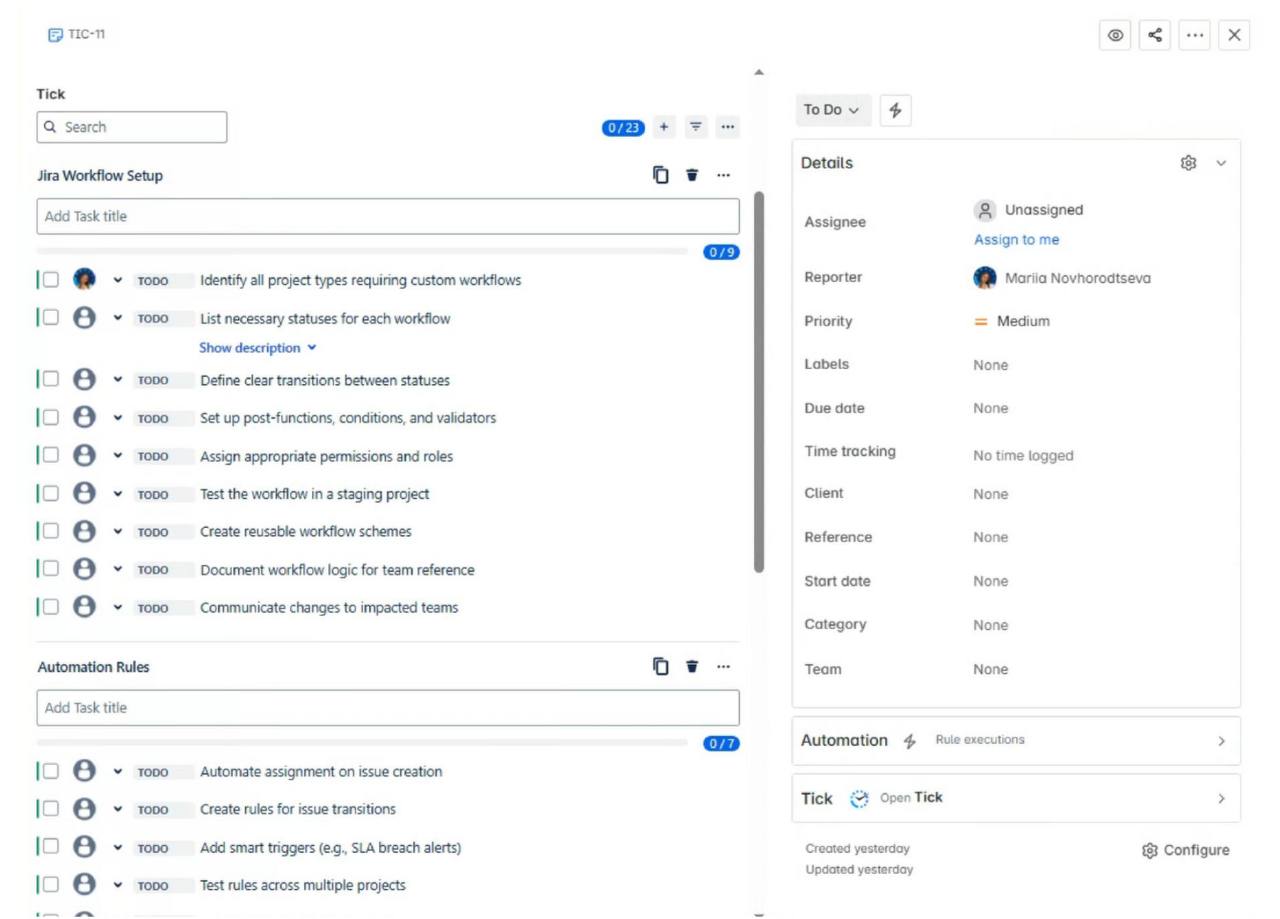 How to Create Powerful Checklists in Jira (2025 ... - Atlassian Community