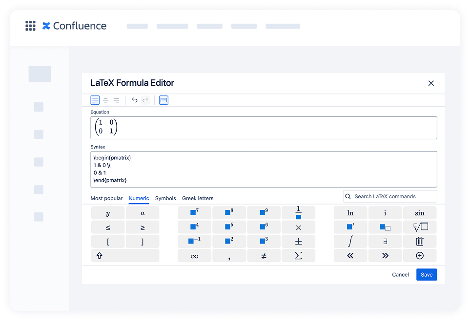 How to Write Matrices in LaTeX for Confluence - Atlassian Community