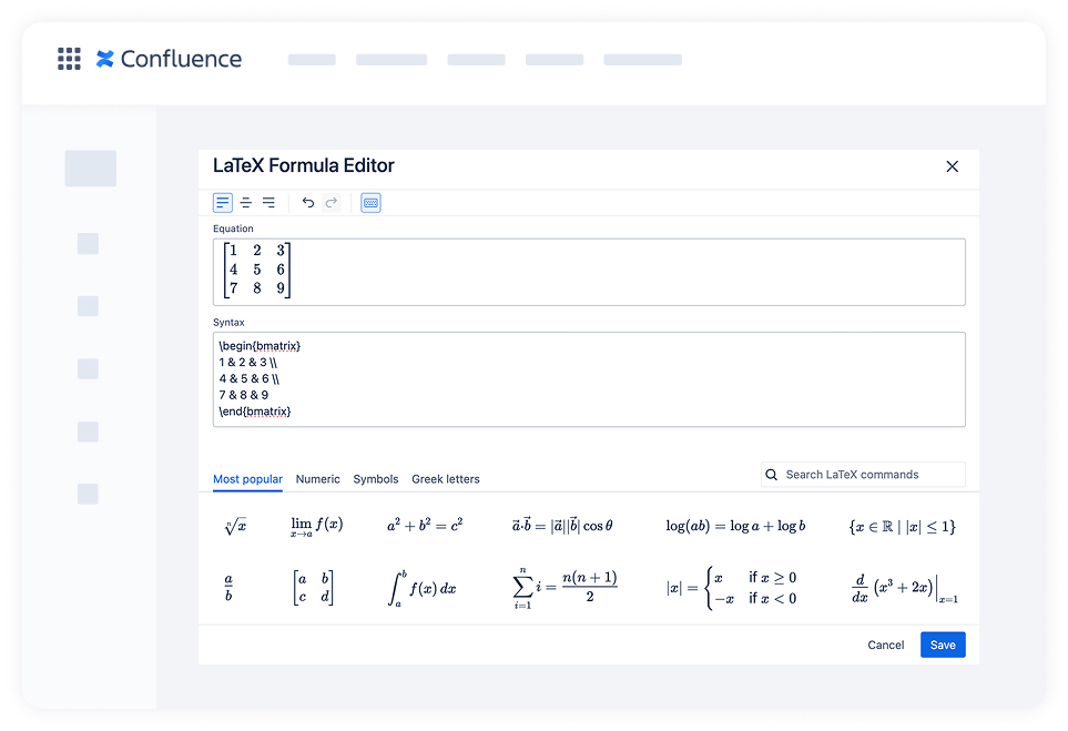 How to Write Matrices in LaTeX for Confluence - Atlassian Community