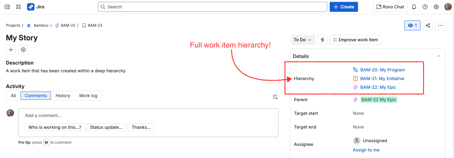 Work Item Hierarchy Field application now availabl... - Atlassian Community