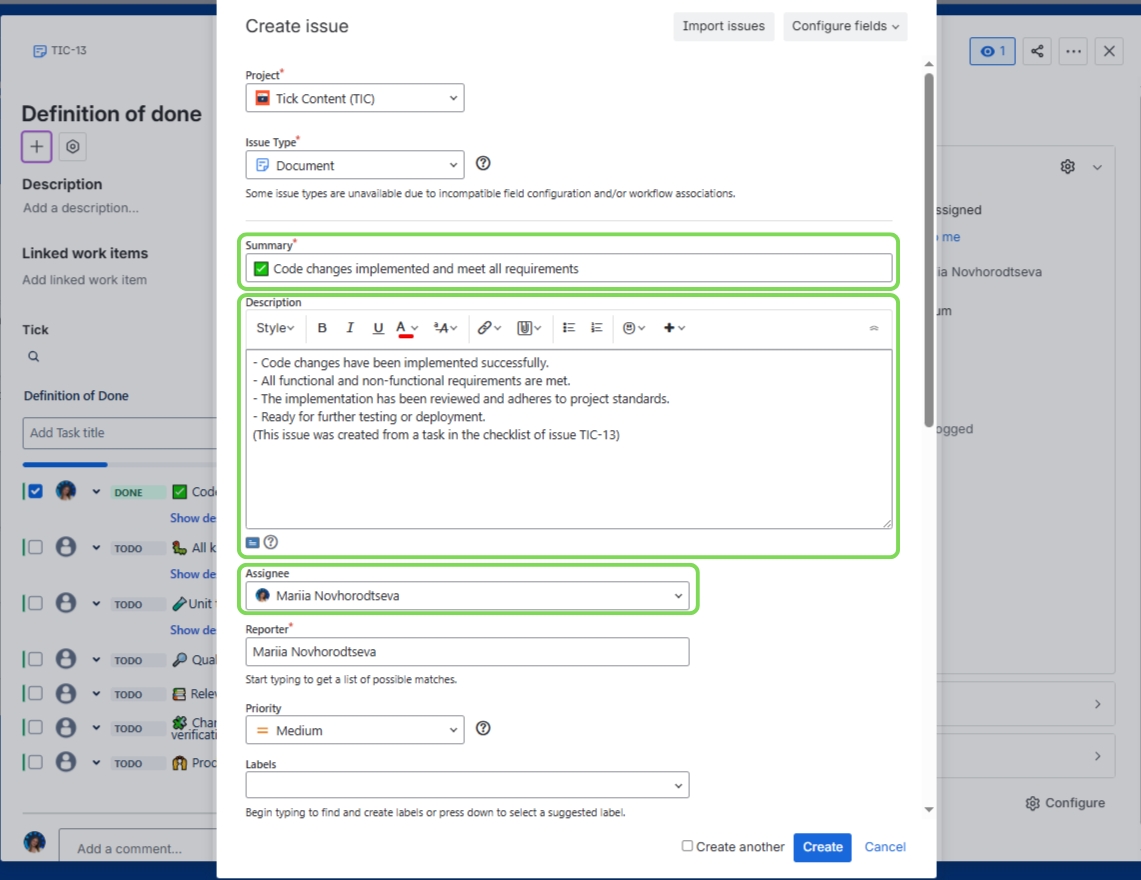 From Checklist Item to Jira Issue in One Click — H... - Atlassian Community