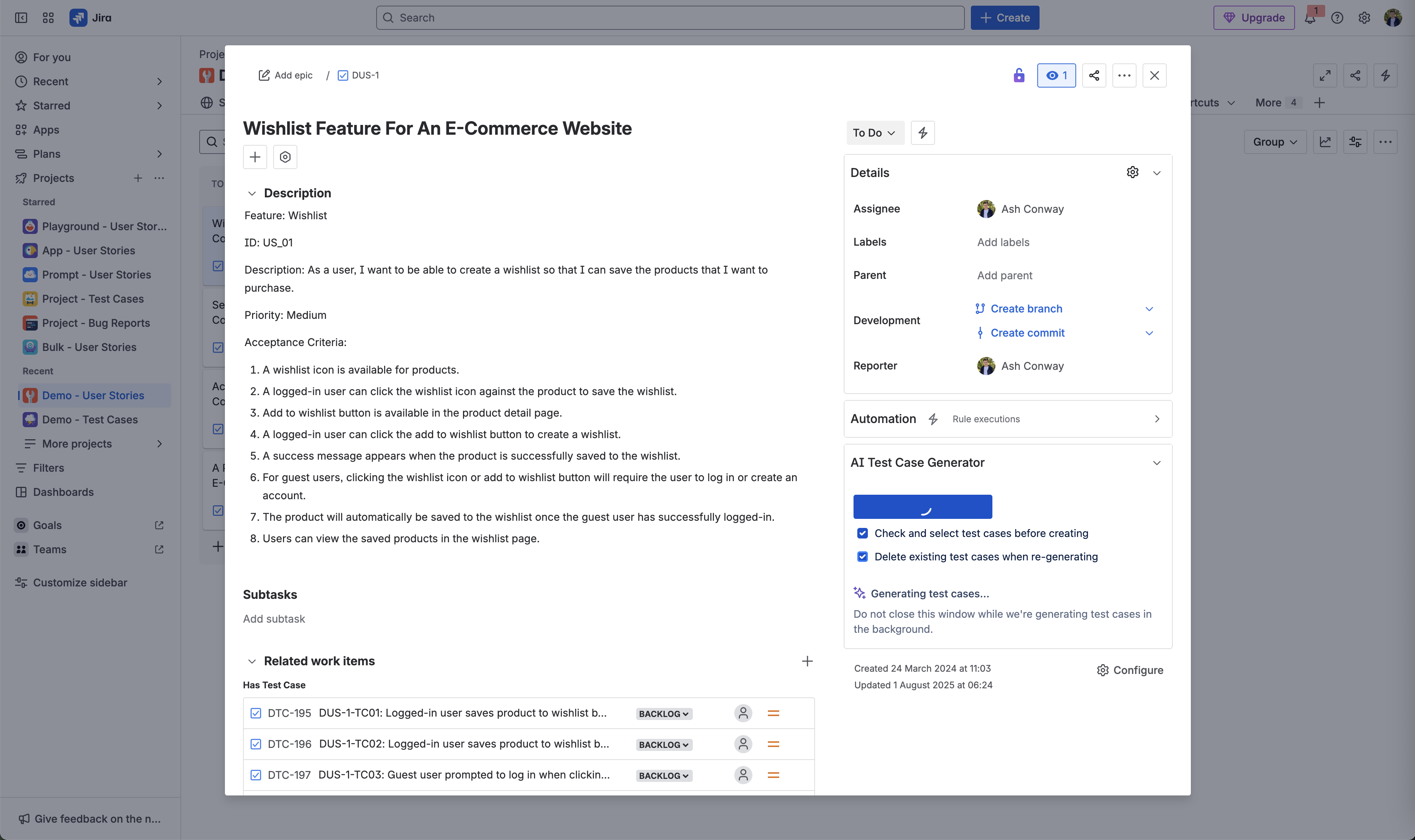 New in AI Test Case Generator for Jira: Test Case ... - Atlassian Community