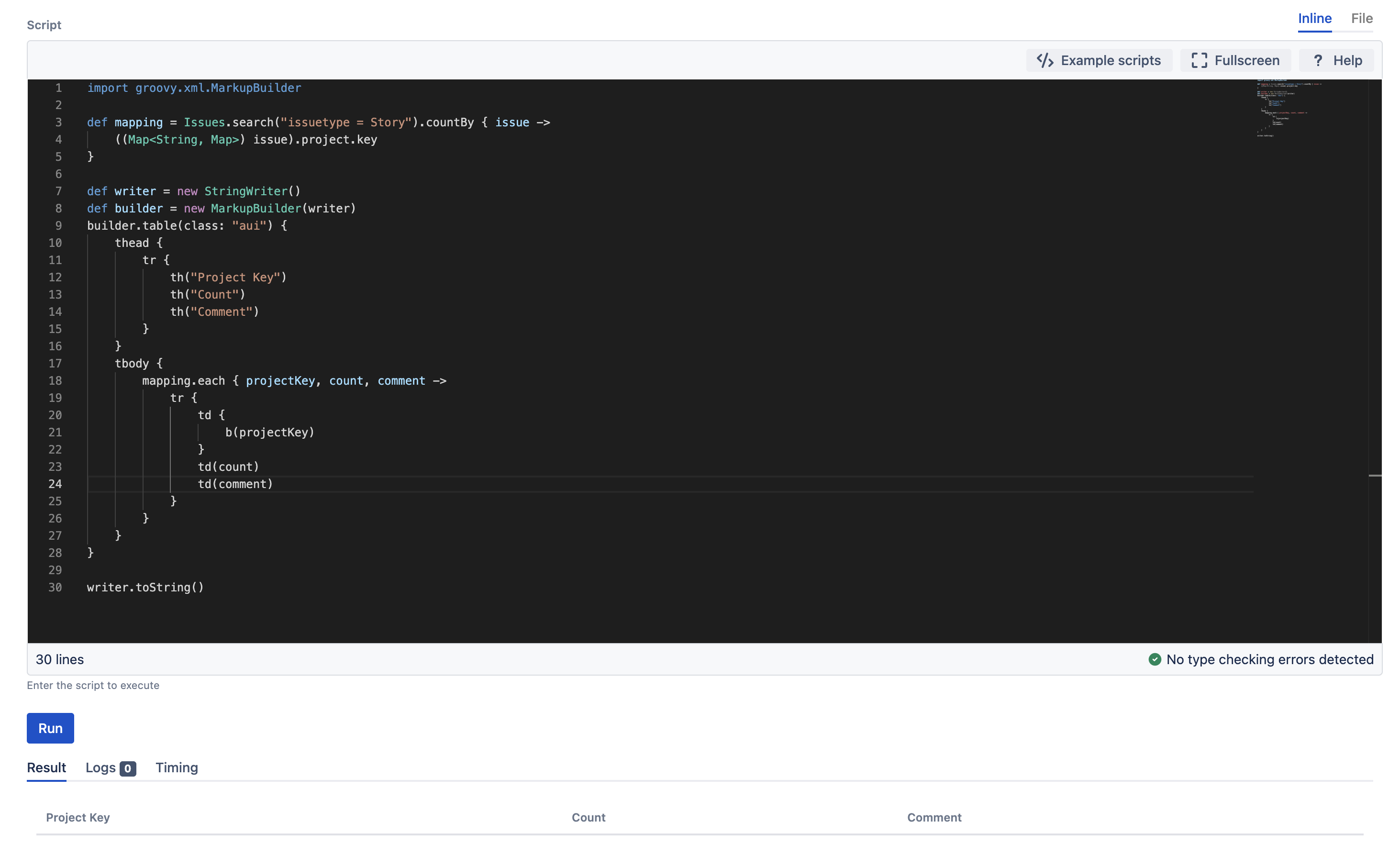 Troubleshooting HTML Table Rendering in ScriptRunner Console for Jira Cloud