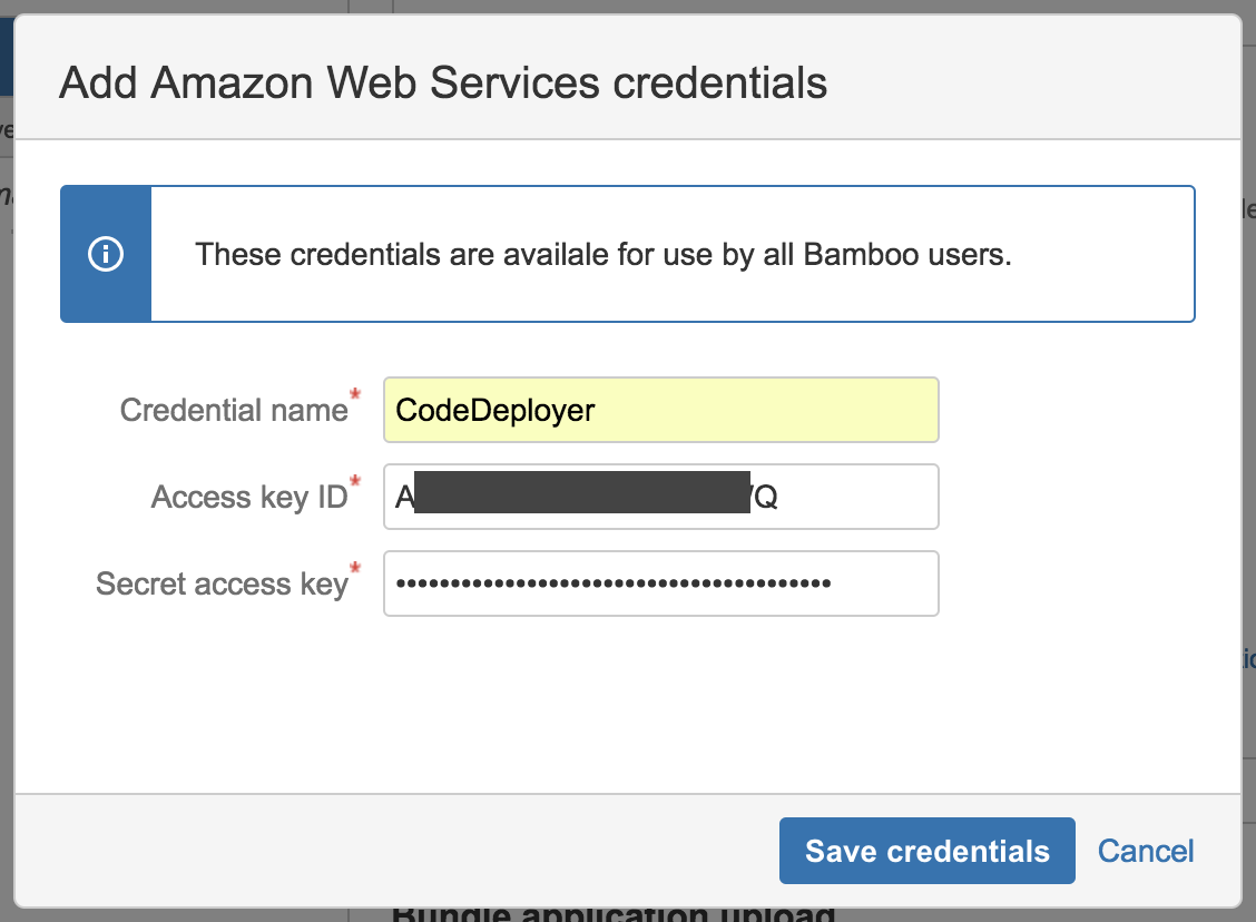 Bamboo から AWS CodeDeploy でデプロイする設定方法 - Atlassian Community