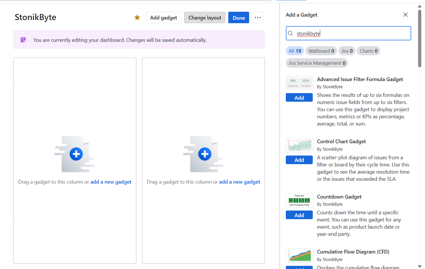 Solved: StonikByte Great Gadgets for Jira Cloud installed ...