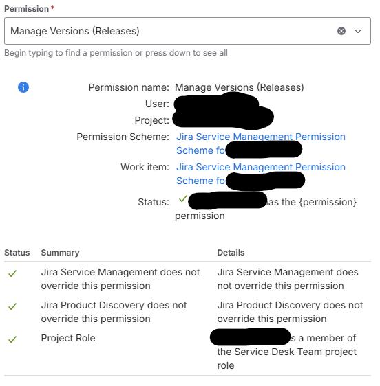 New permission for Version or Release management in Jira Cloud