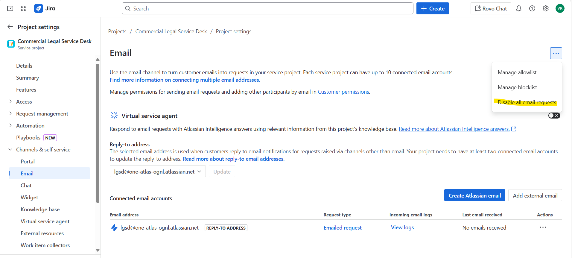 Solved: how to turn off Email request