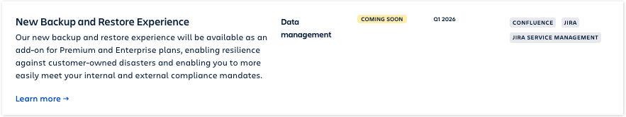 Atlassian's Backup and Restore Experience for Cloud Customers