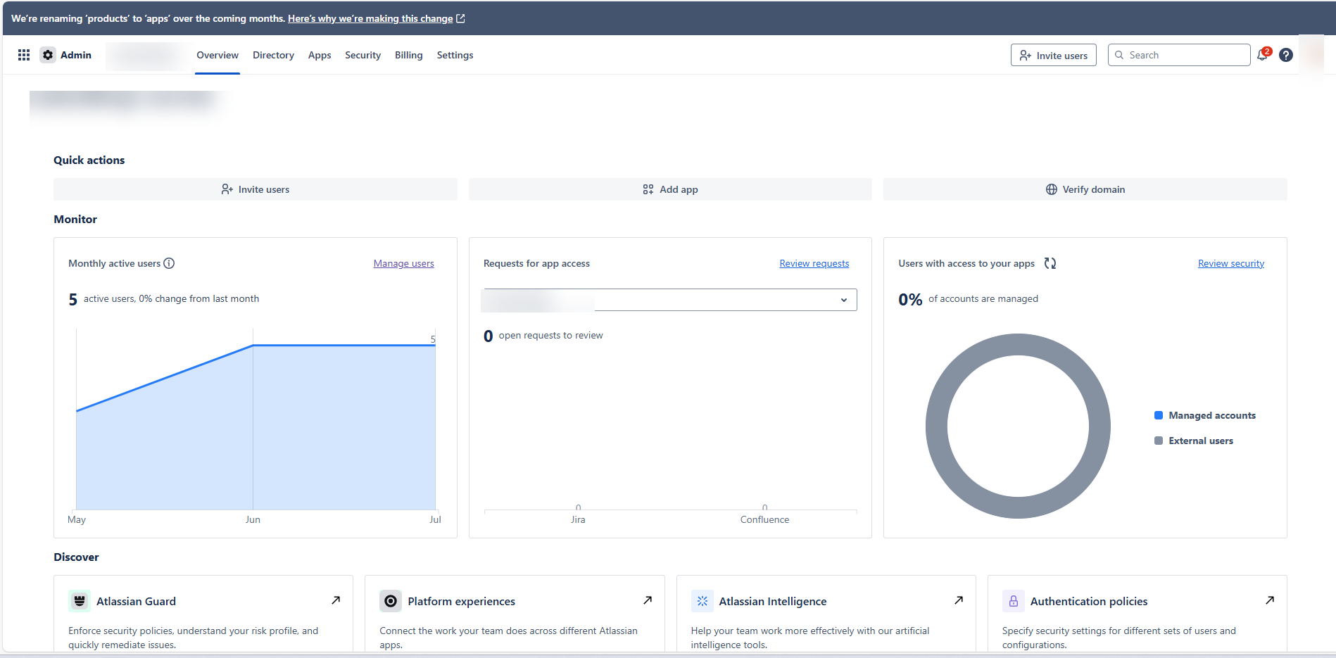 Link this workspace to an atlassian organization