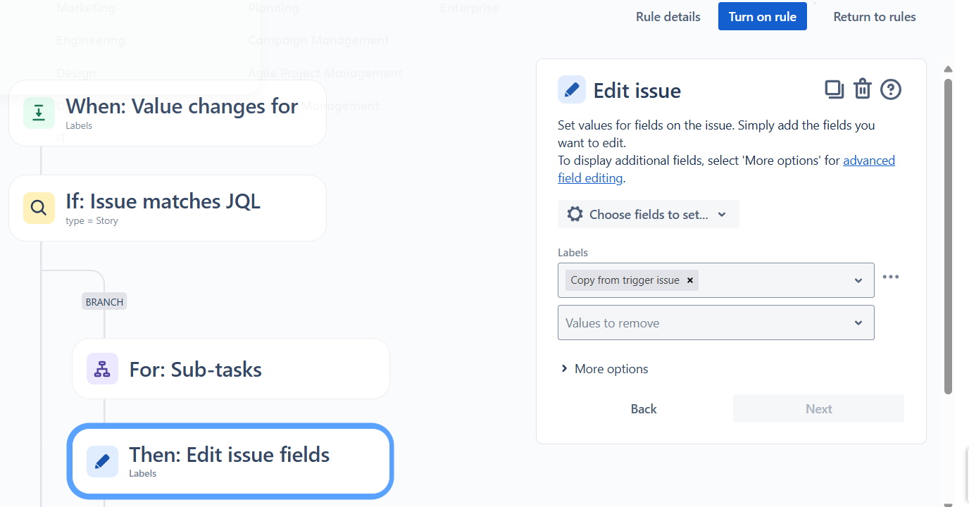 Solved: How to have labels inherited to two levels down