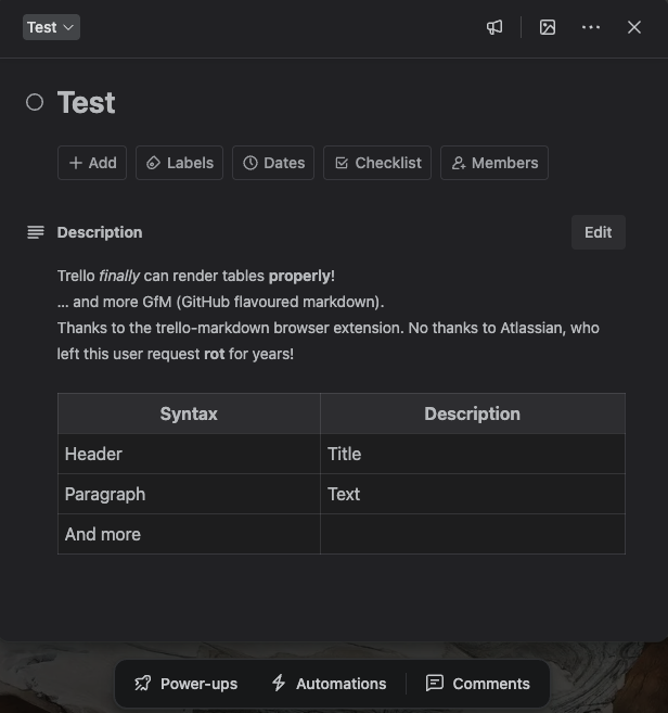 Do you need proper markdown support (tables) in Tr...