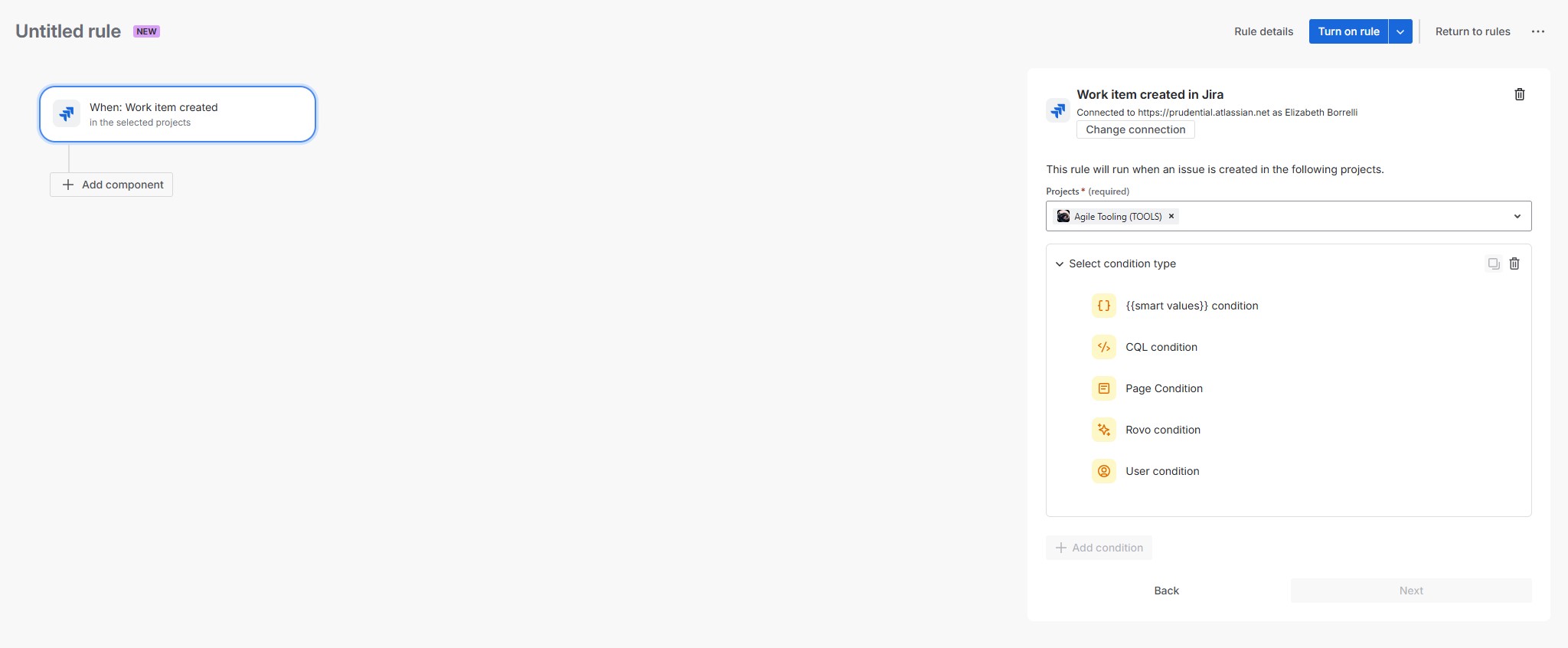 Why when I trigger off a work item created in Jira...