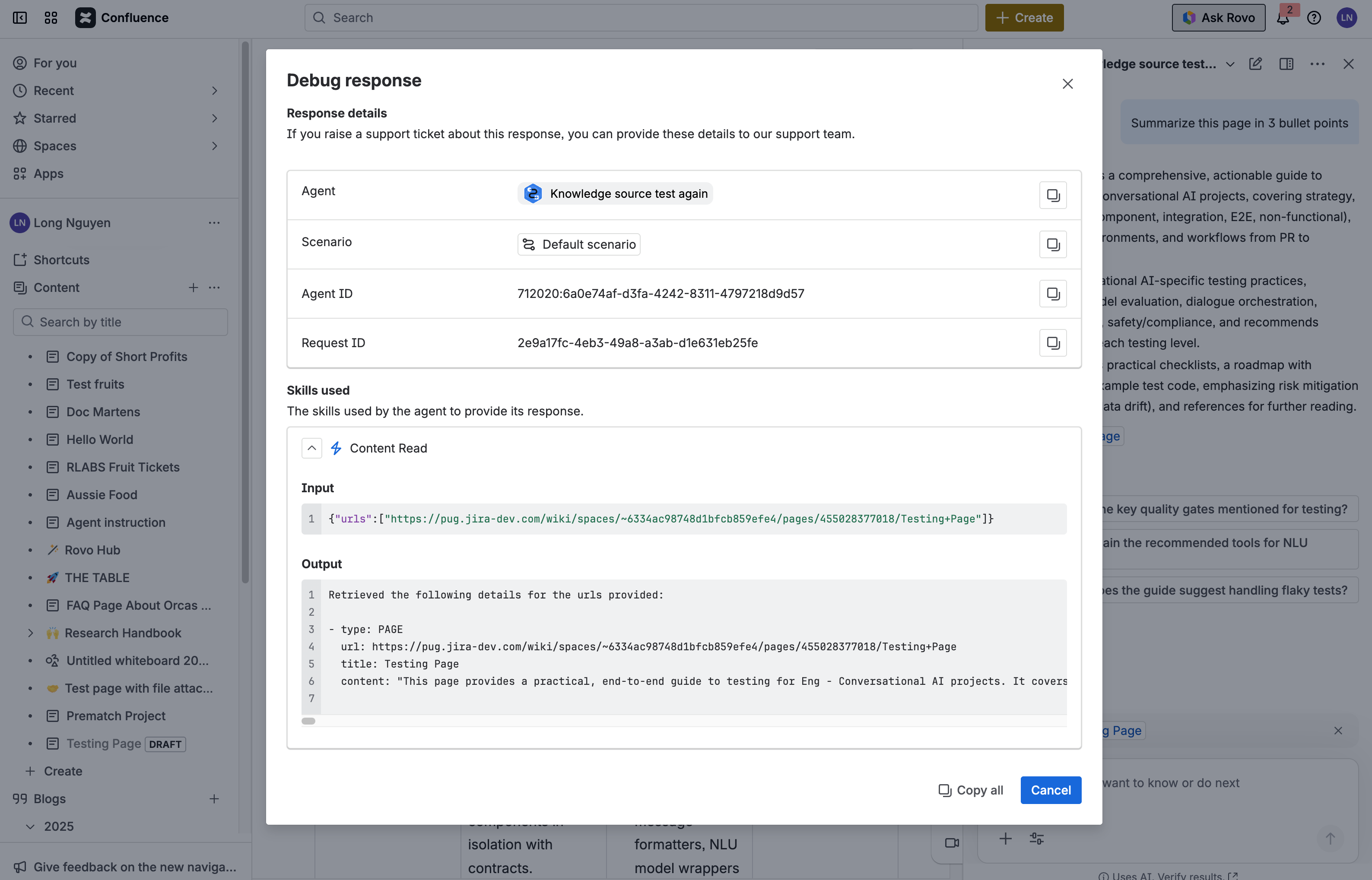 Unlock Rovo Agent Transparency: Introducing Debug View in Chat for Easy ...
