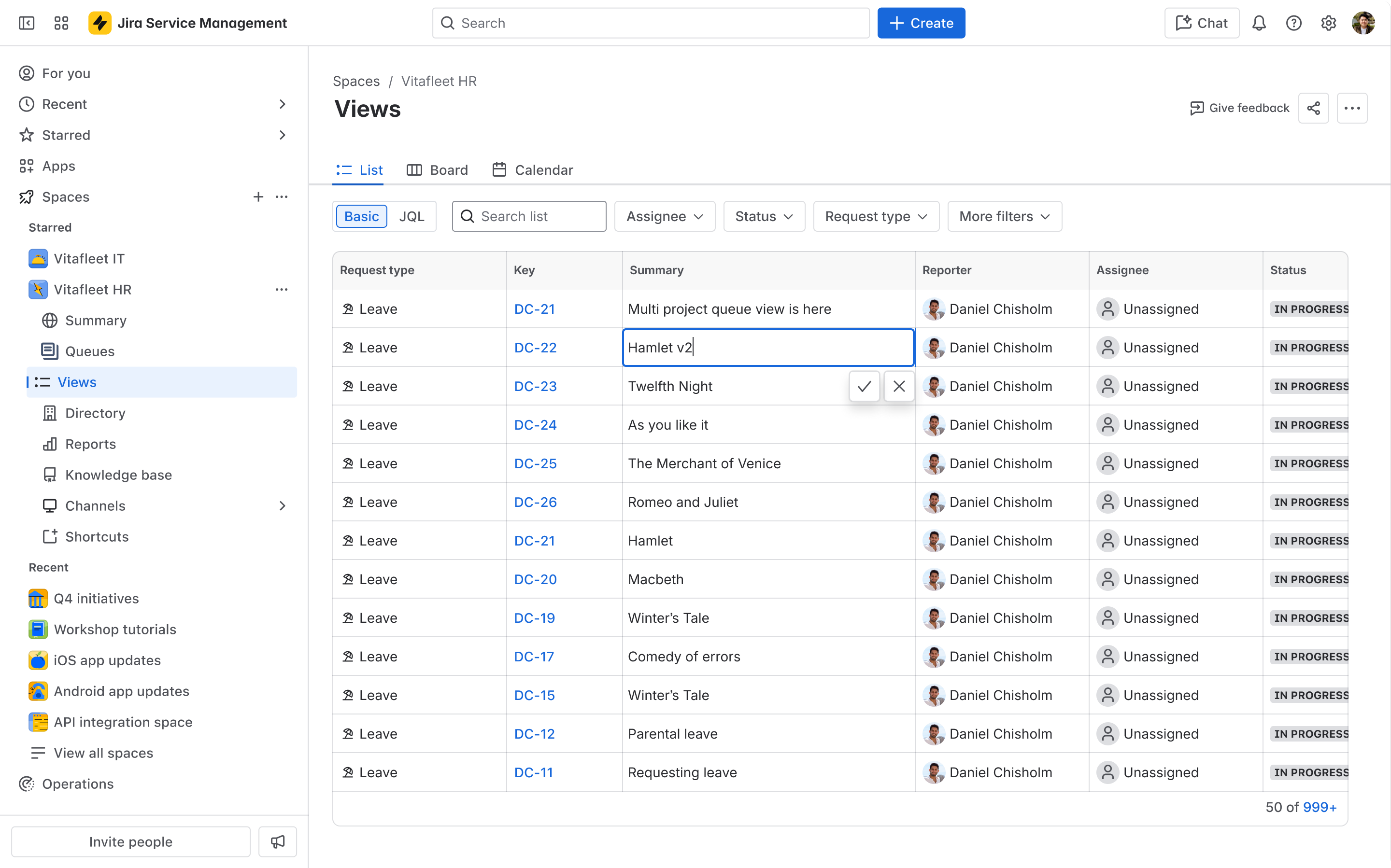 Streamline your work across multiple spaces with the new list in Views