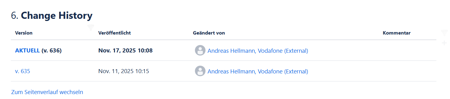 Change History Overload