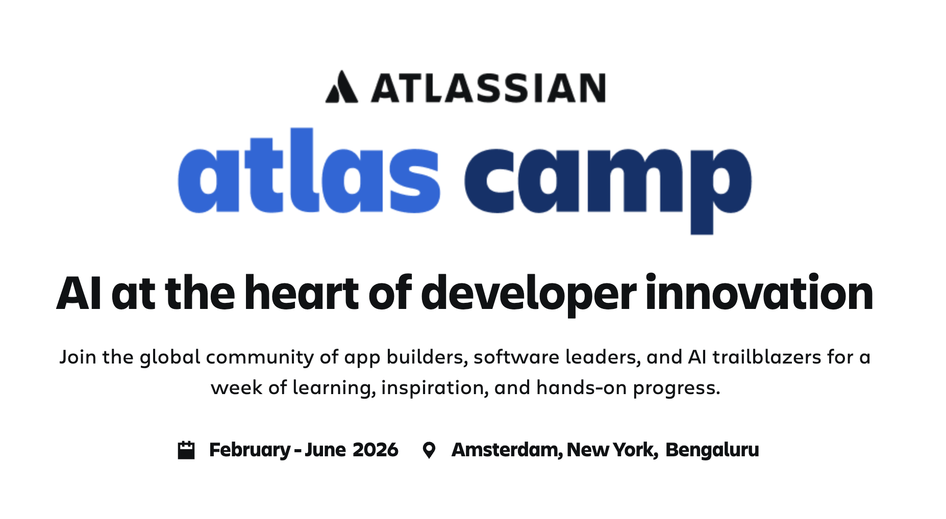 Atlas Camp, Atlassian’s flagship dev conference, i... - Atlassian Community