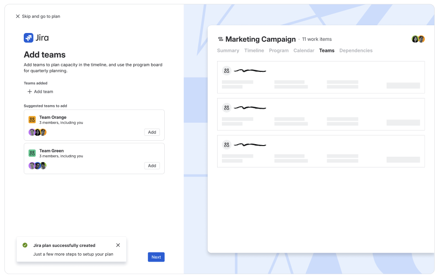 Easier setup when creating new plans - Atlassian Community