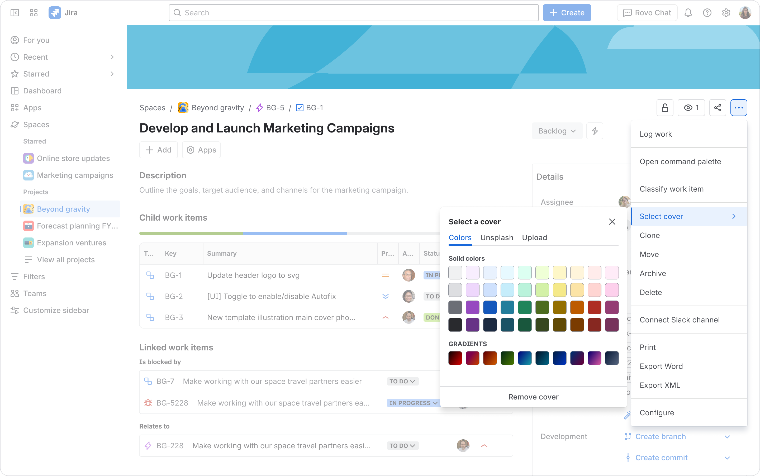 Add cover images to your work items - Atlassian Community