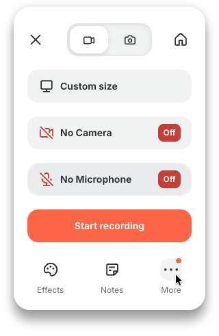 How to get rid of recording bar
